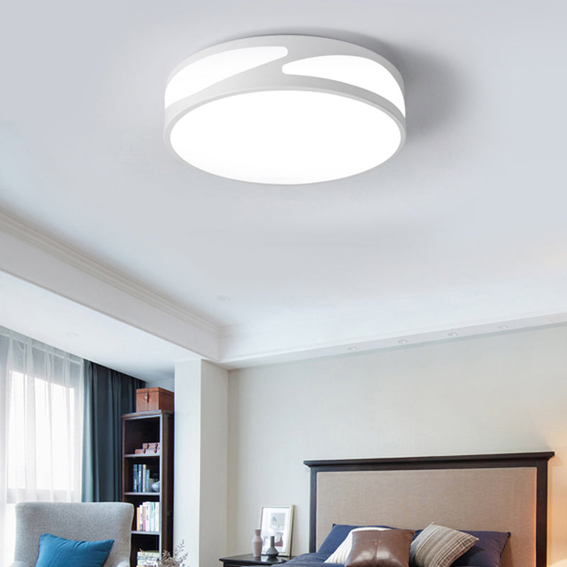 Nordic Monochrome Flush Mount LED Ceiling Light - Slim Panel Round ...